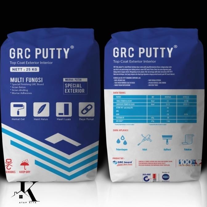 Jual Semen Mortar Grc 25 Kg / Compound / Grc Putty / Dempul Putty ...