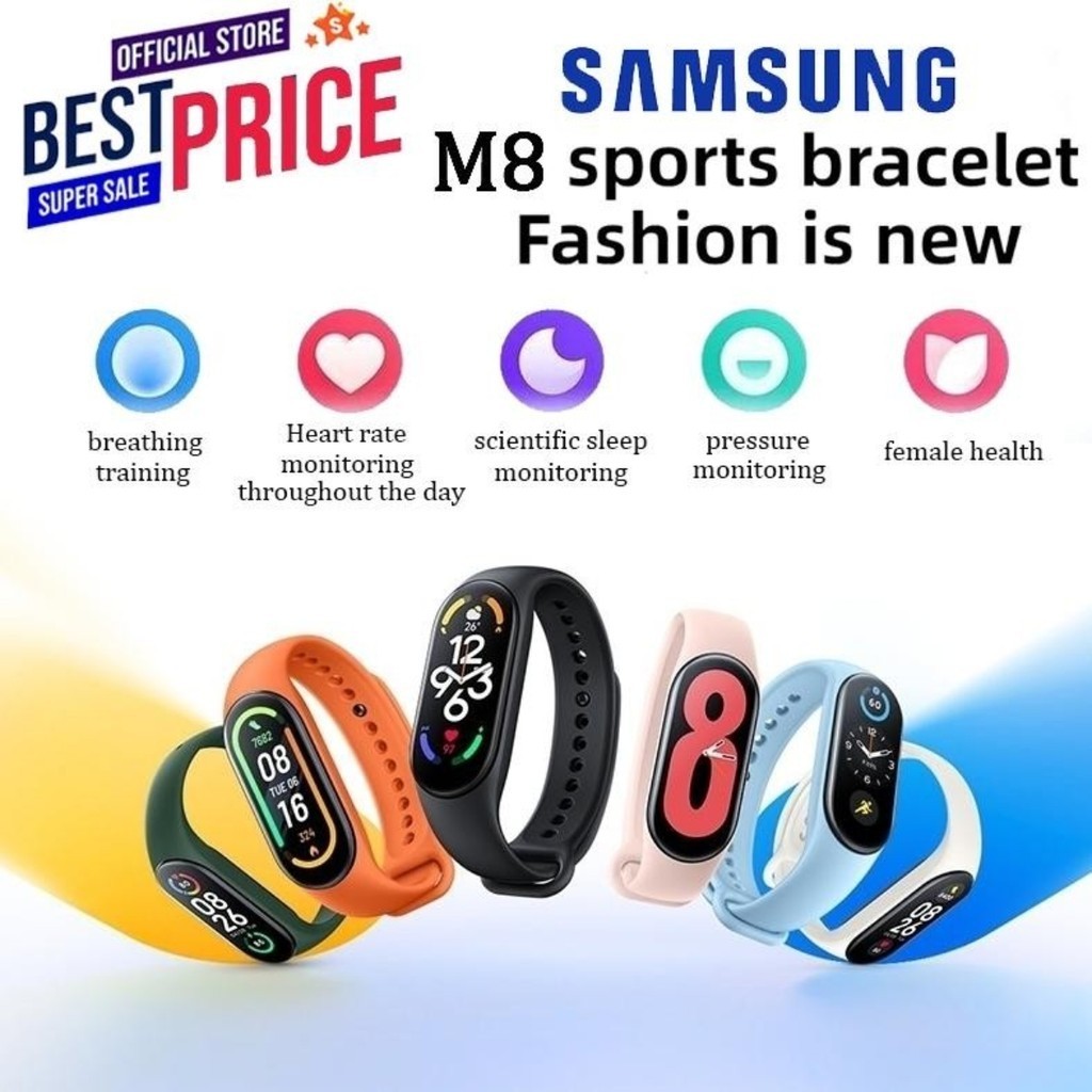 Jual [100% Original]Samsung SmartBand M8 IP68 Waterproof Touch Screen smart band M8 pria ...