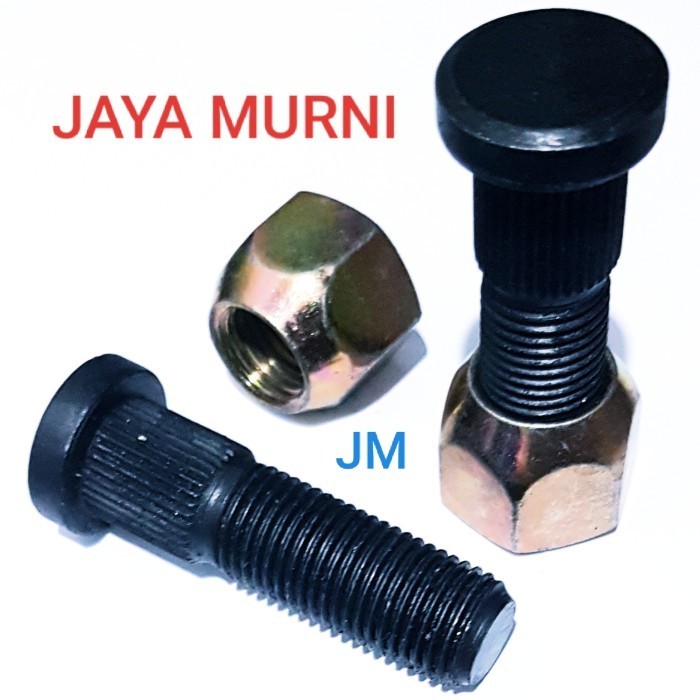 Jual Promo Baut Mur Roda 14Mm Drat 1.50 Forklift Drat M14 X 1.5 Suri 15 ...