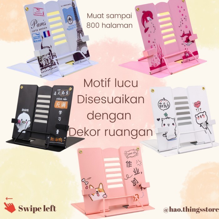 Jual Penyangga Buku Besi Membaca Multifungsi Book Stand Holder | Shopee ...