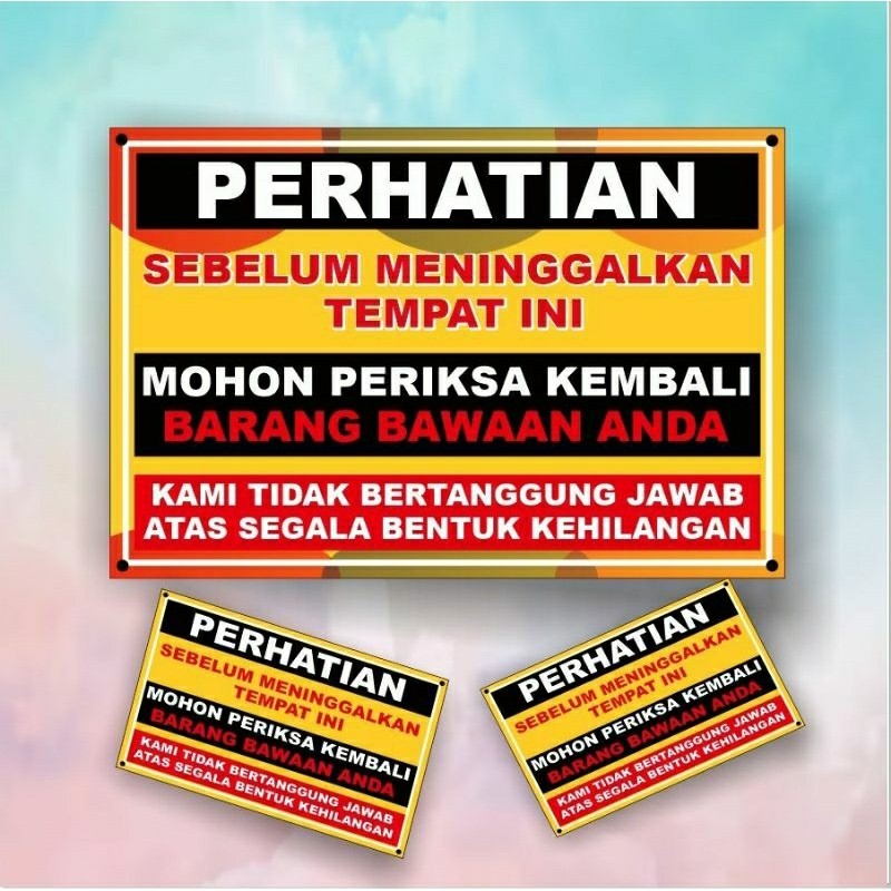 Jual stiker periksa kembali barang bawaan anda | Shopee Indonesia