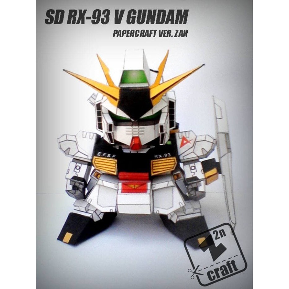Jual diy papercraft gundam sd rx-93 ver.1 zenyang22 | Shopee Indonesia