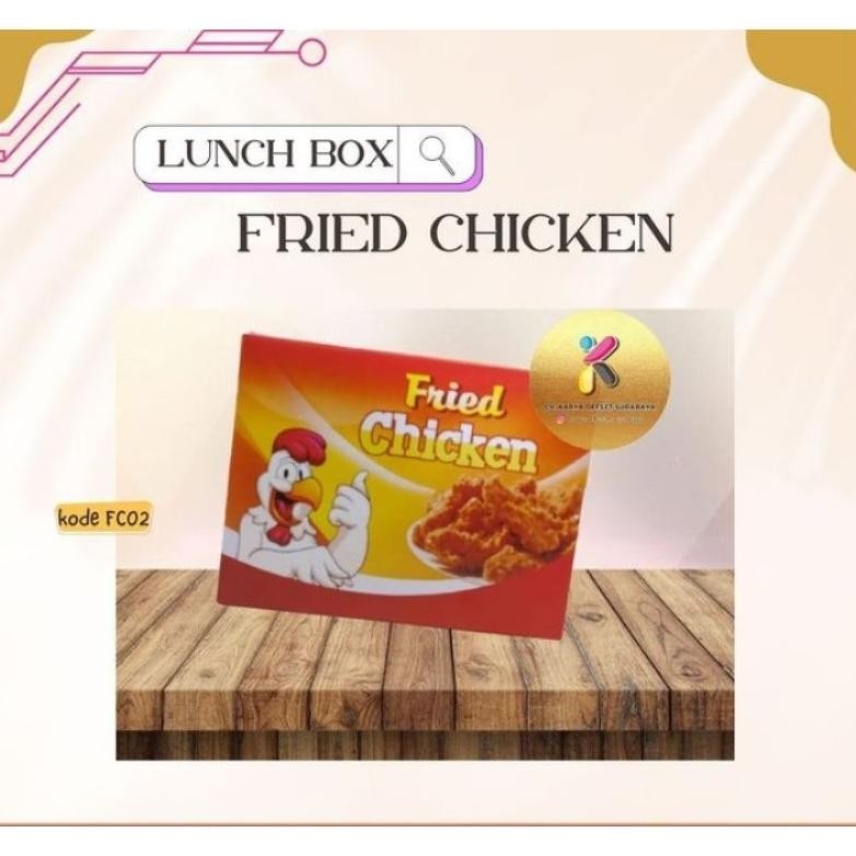 Jual TERMURAH Box Fried Chicken motif isi 50/Dus fried chicken/kerdus ...
