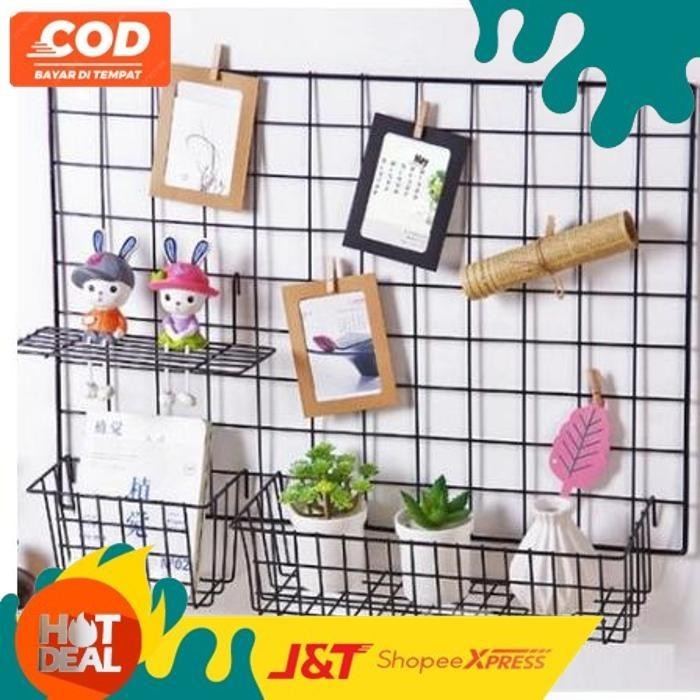 Jual VIRAL (TERMURAH) HIJANG HIASAN DINDING WIRE GRID KERANJANG BESI ...