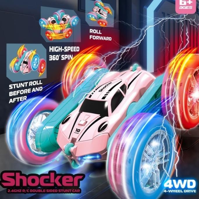 Jual Mainan Anak Laki-Laki Mobil-Mobilan Remote Control Mobil Stunt Car ...