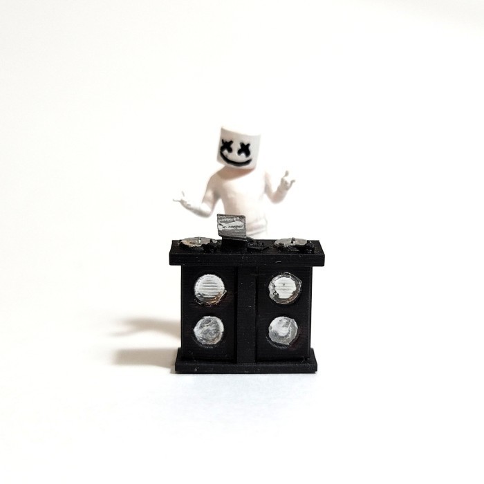 Jual Ready Figure DJ Marshmello dan meja skala 1-64 diorama miniature ...