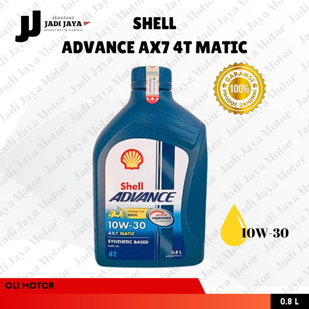 Jual Oli Mesin Shell Advance AX7 Matic SAE 10W-30 0.8 L 100% Original | Shopee Indonesia