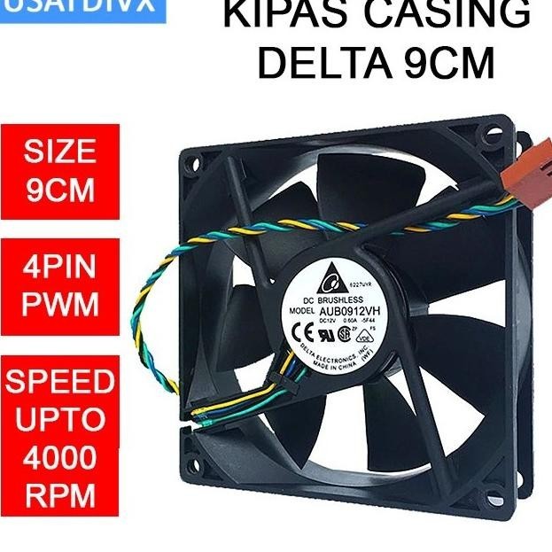 Jual Kipas Delta 9cm 90mm 4000rpm 4pin PWM Fan Case PC Casing Komputer ...