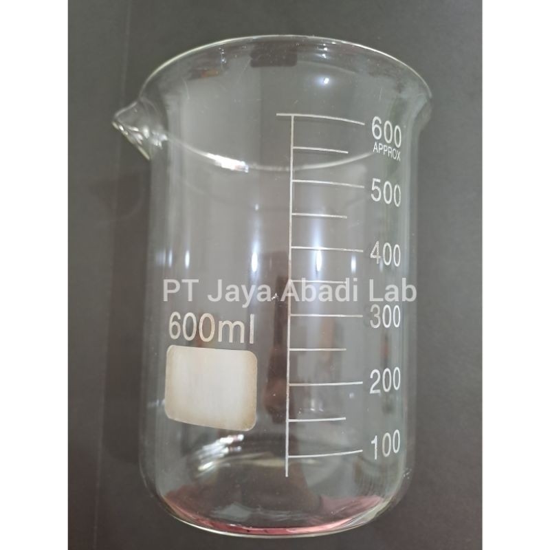 Jual beaker glass 600 ml kaca low form gelas kimia 600ml gelas ukur ...