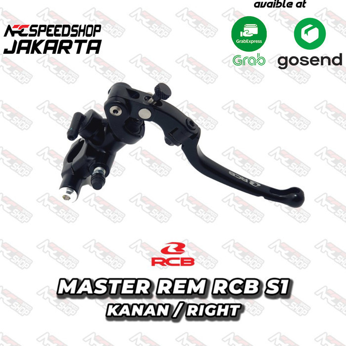 Jual MASTER REM KANAN RCB RADIAL S1 14MM + SWITCH REM - BLACK UNIVERSAL ...