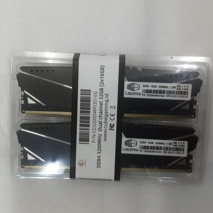 Jual RAM Cube Gaming BLADE 32GB (2X16GB) PC25600 3200MHz DDR4 chipset ...