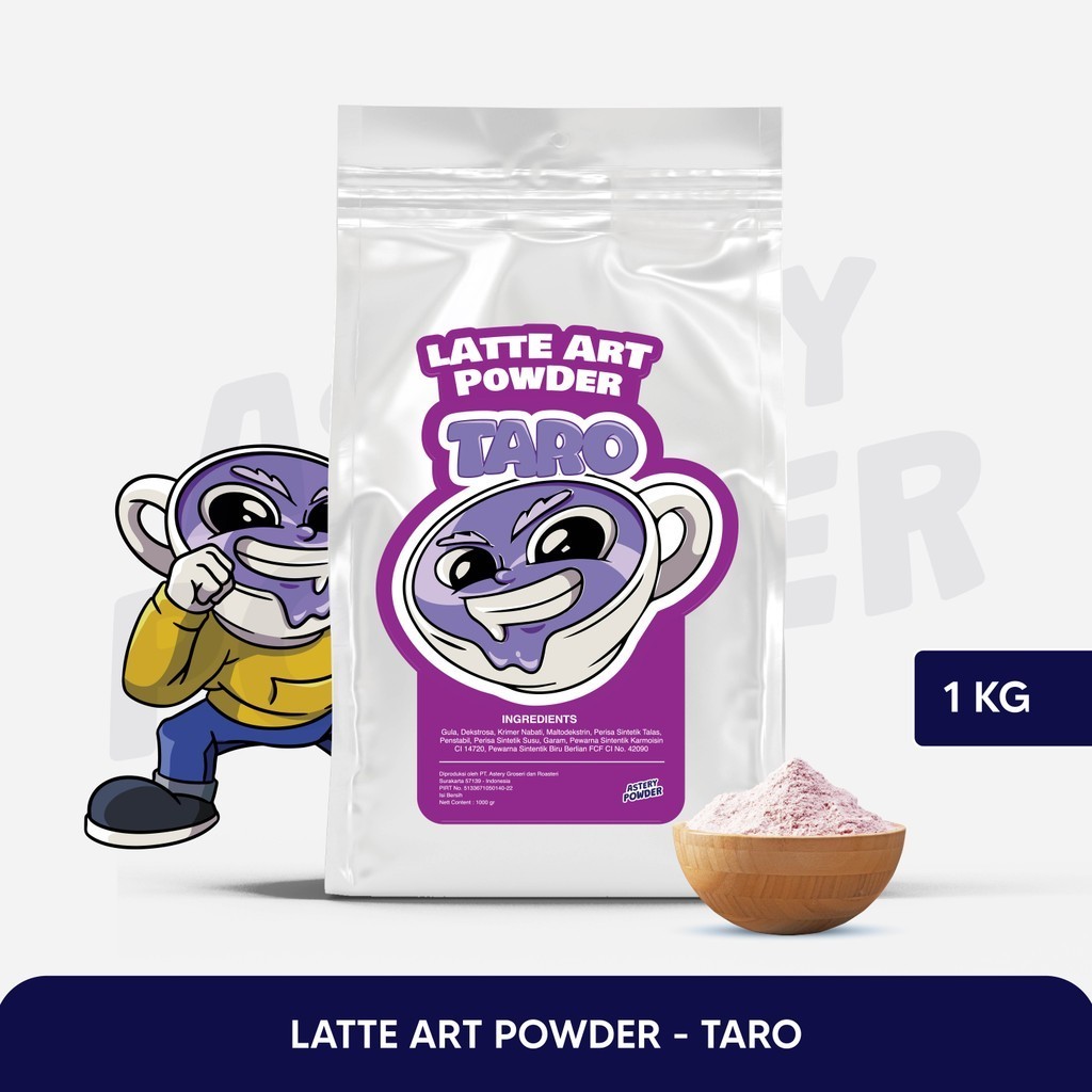 Jual Latte Art Powder Taro 1 Kg / Bubuk Minuman Latte Art Siap Seduh ...