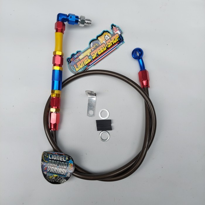 Jual Mantab Selang Rem Karbon Thailand 95Cm Universal Grey | Shopee ...