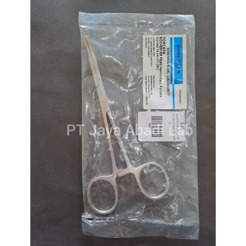 Jual arteri klem bengkok 14 cm 14cm pean forcep kelly clamp haemostatic ...