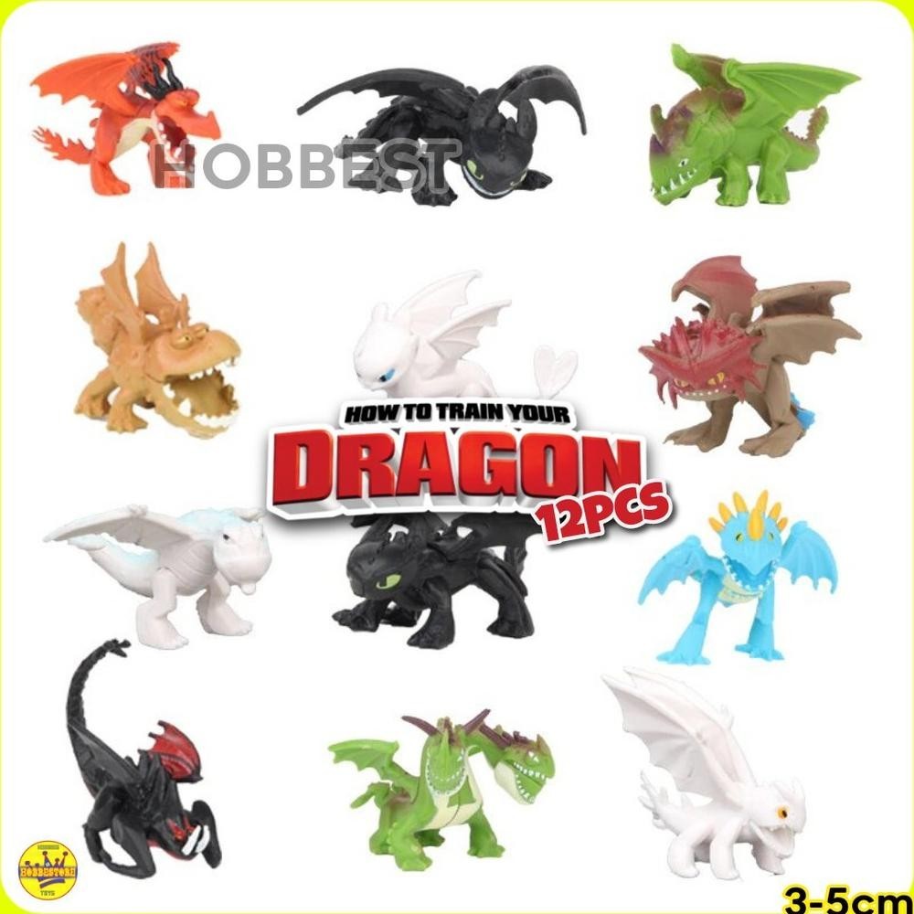 Jual Action Figure How To Train Your Dragon Isi 12 Pcs - Miniatur ...