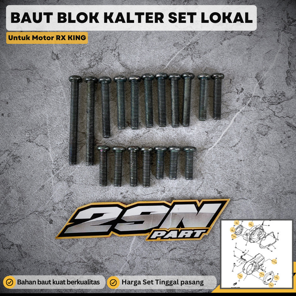 Jual Baud Baut SET Bak Blok Kalter Rx King RXK RXS YT115 YT LOKAL | Shopee Indonesia