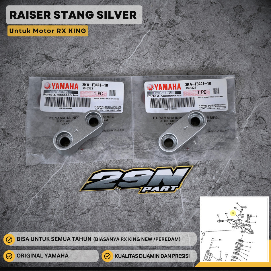 Jual CLAMP KLEMAN RAISER STANG RX KING SCORPIO VIXION ORI |3KA-F3441-10 ...