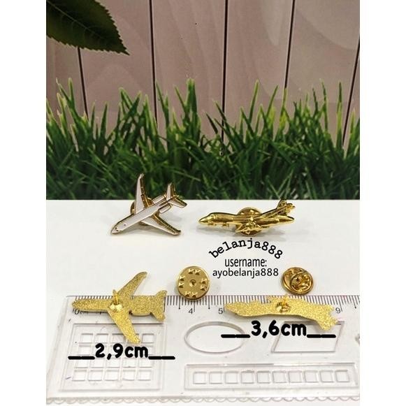 Jual Pin pesawat putih pin pesawat jet tempur kuning paku pin kerah ...