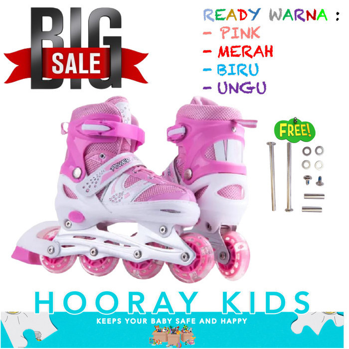 Jual SEPATU RODA ANAK POWER INLINE SKATE LAKI LAKI & PEREMPUAN UKURAN S ...