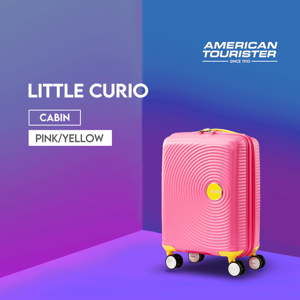 Jual American Tourister Koper Hardcase Little Curio 17 AM Pink/Yellow ...