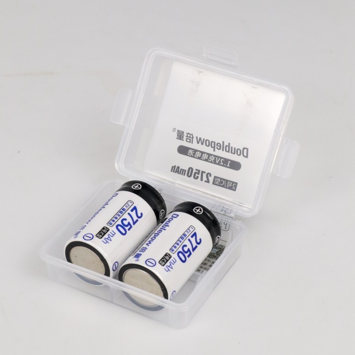 Jual 2Pcs Doublepow Baterai Cas Size C Lr14 Ni-Cd Rechargeable 1.2V ...