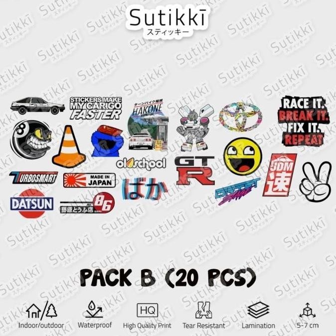 Jual DISC READY STOK STICKER PACK LOGO JAPAN DOMESTIC MARKET CAR JDM ...