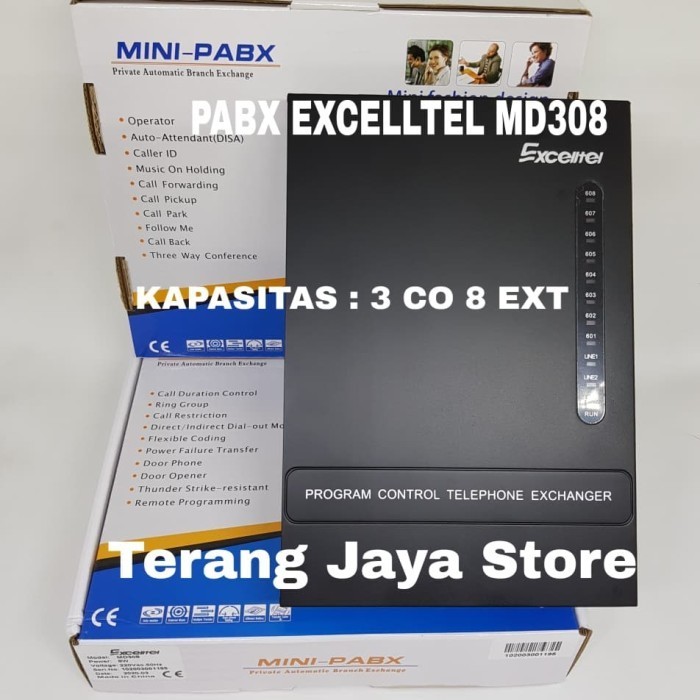 Jual (Sale) Ready Pabx Mini Excelltel Md308 Pabx 3 Line 8 Extension ...