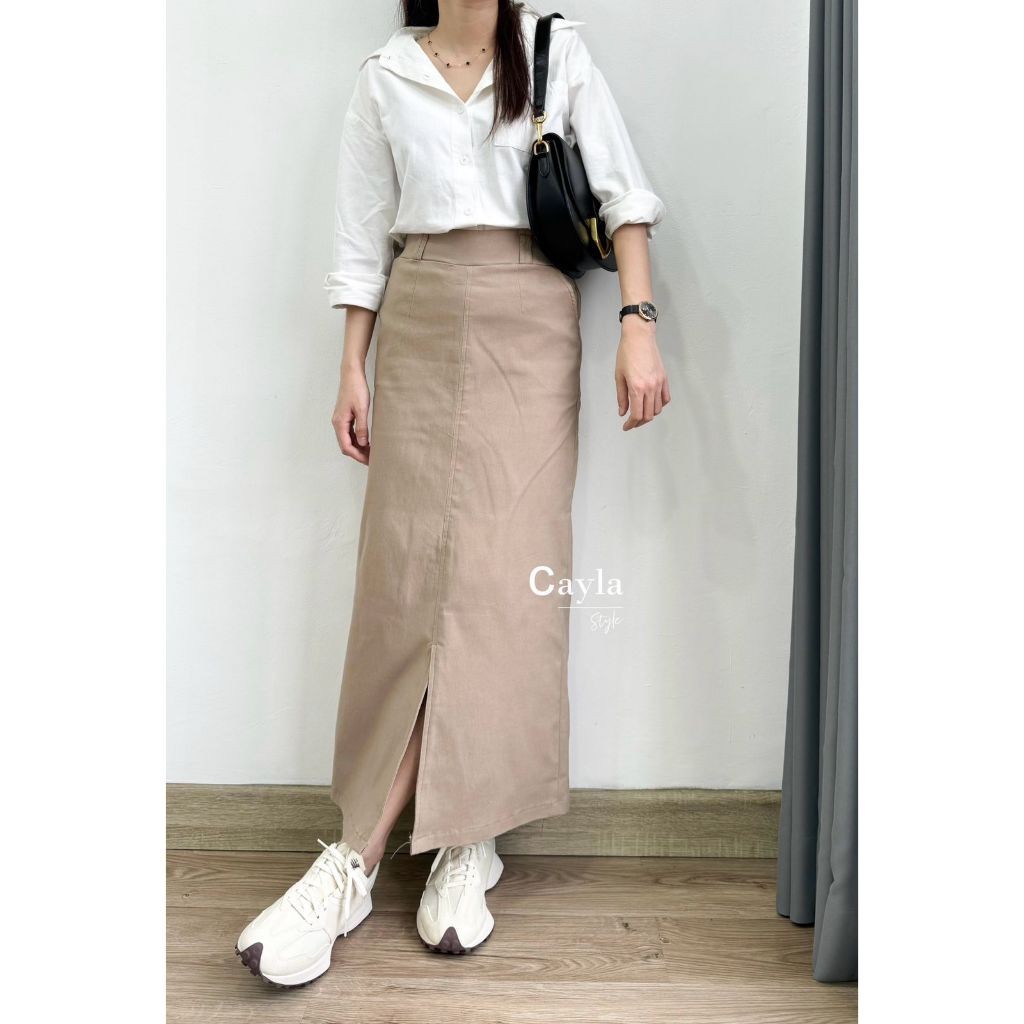 Jual [LAST EDITION] MODEL TERKINI New Rok Belah Depan/ rok Kerja /rok ...