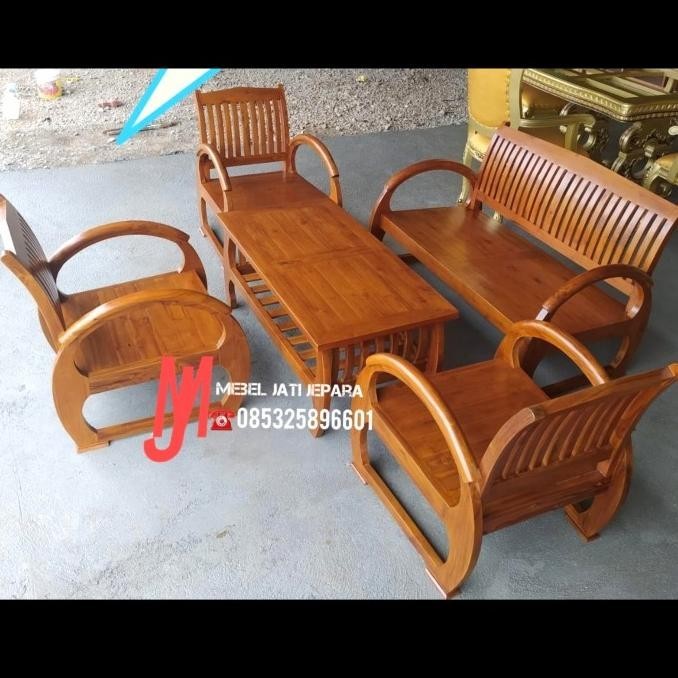 Jual kursi tamu minimalis model becak kayu jati murah | Shopee Indonesia
