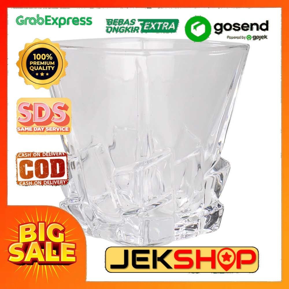 Jual Gelas Whisky Crystal Cube Cut Rock Glass 285ml - YJ101 One Two Cups | Shopee Indonesia