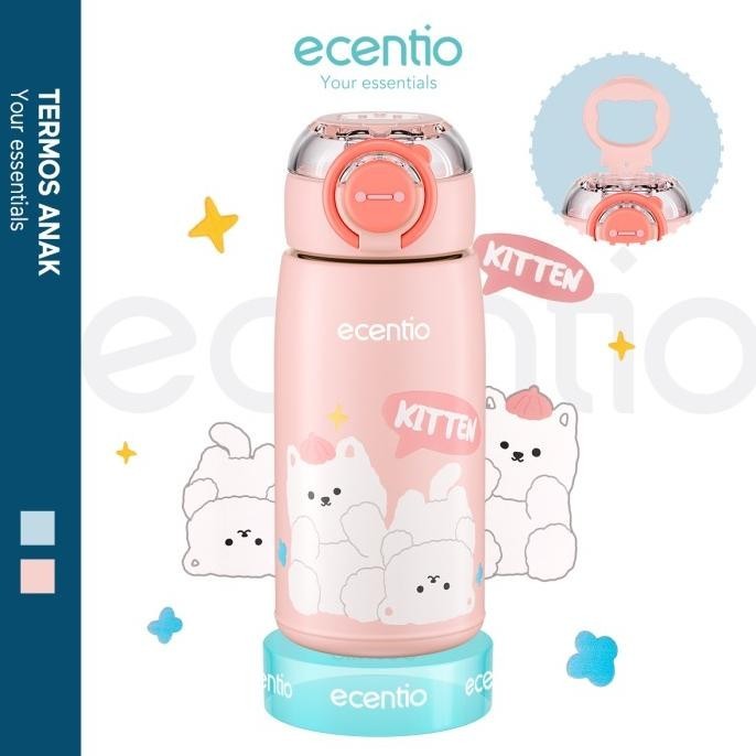 Jual ecentio Botol Minum Termos Stainless Anak 470ml Sedotan Vacuum ...
