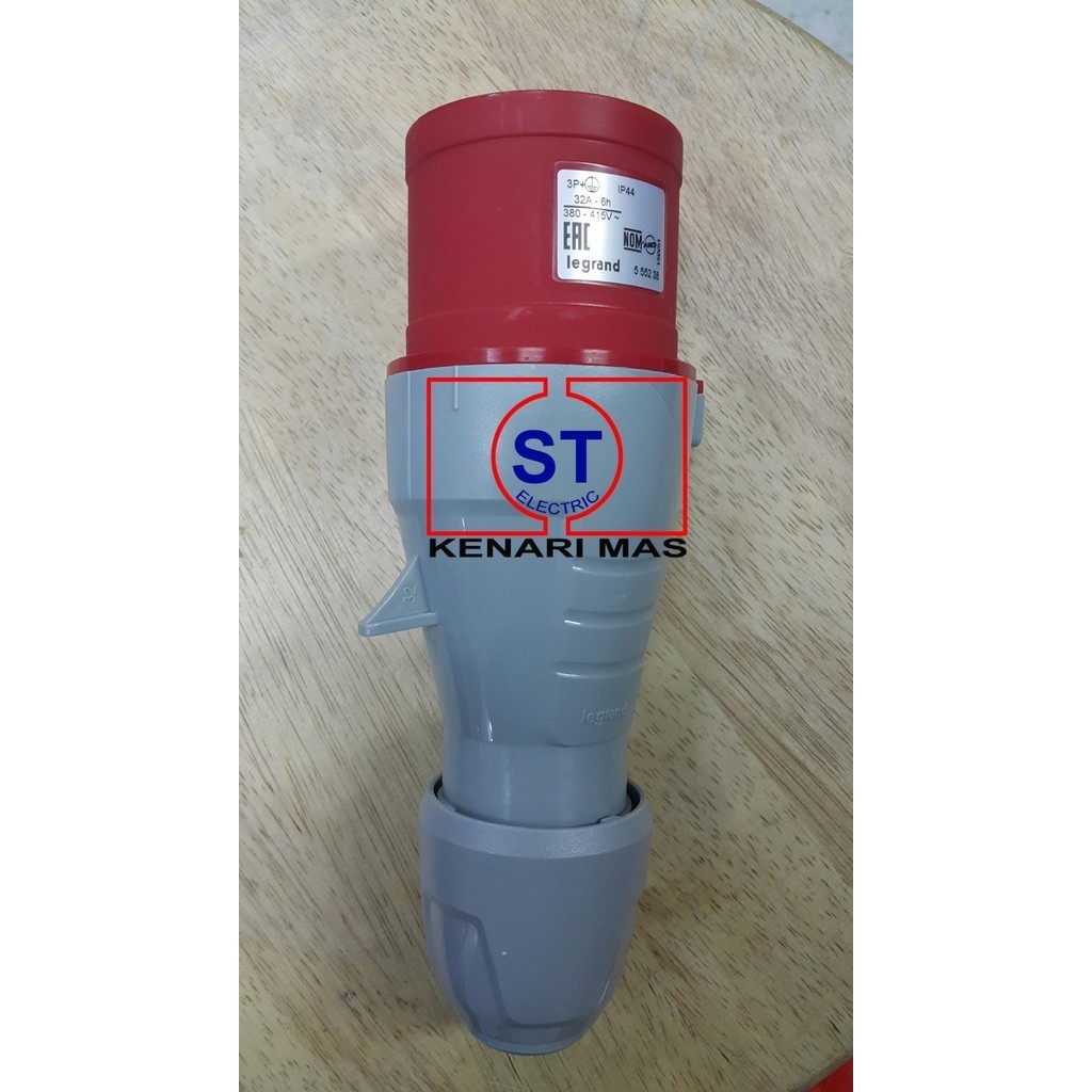 Jual Plug Mounting / Male / Steker Industri 4 pin 32 Amper LEGRAND ...