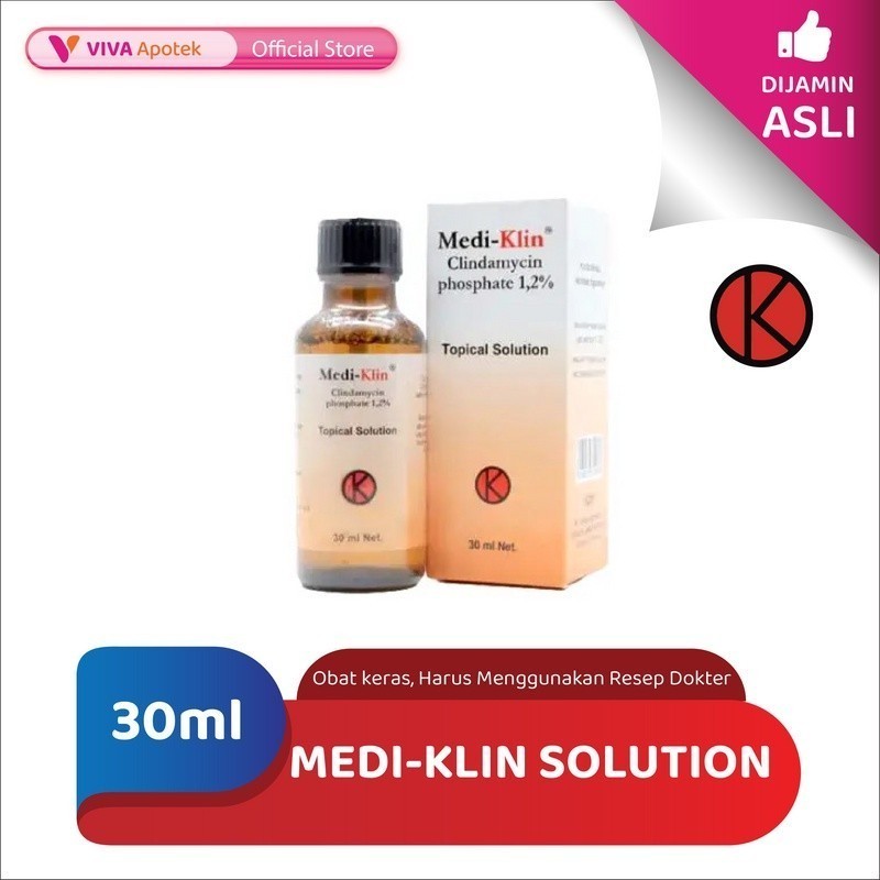 Jual Medi-Klin Solution / Clindamycin / Jerawat / Acne Vulgaris (30 ml) | Shopee Indonesia