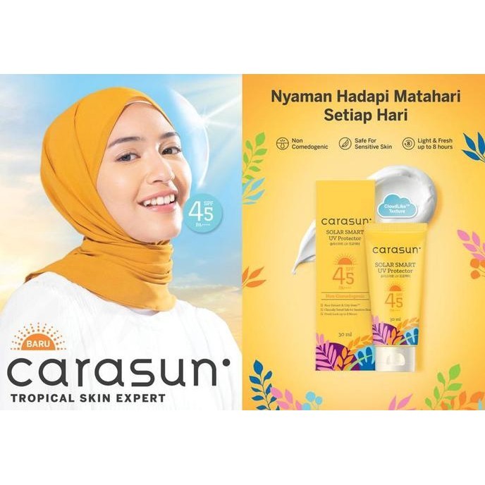 Jual Carasun Solar Smart UV Protector SPF 45 PA++++ 30ml - Sunscreen GM | Shopee Indonesia