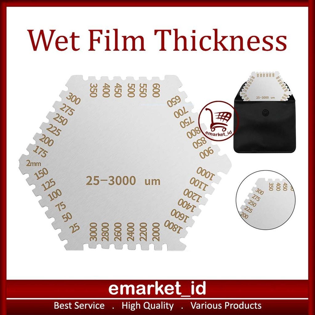 Jual Wet Film Thickness Comb Gauge AH03 / Alat Ukur Ketebalan Cat Basah ...