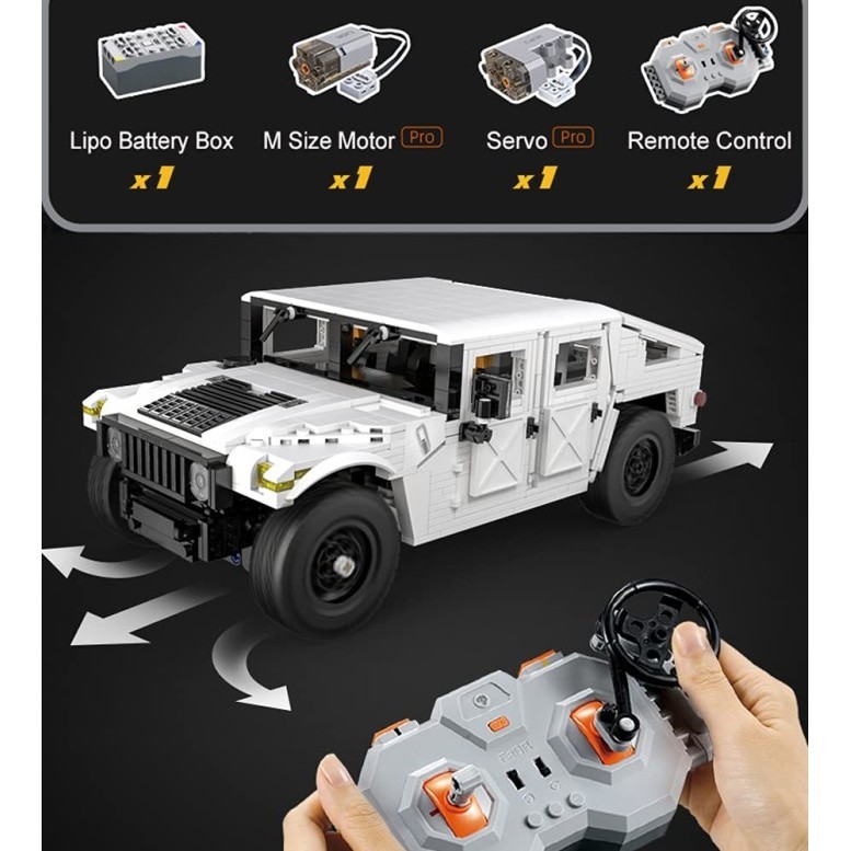 Jual Double E Cada Bricks 1:12 Humvee Off-Road Vehicle C61027W | Shopee ...