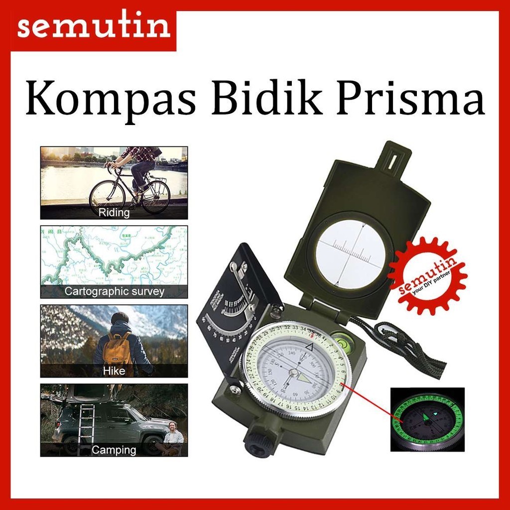 Jual Kompas Bidik Prisma AG74 / Compas Lensatic Army / Compass Camping ...