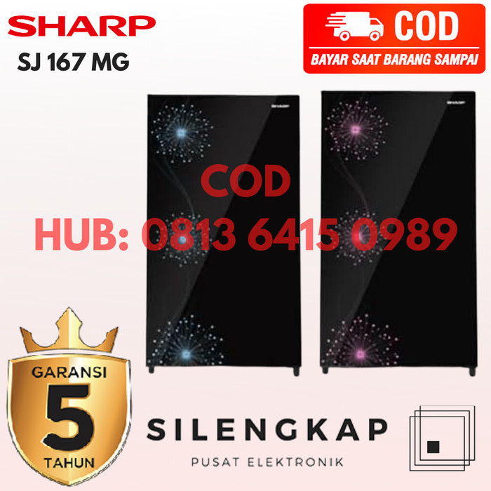 Jual KULKAS 1 PINTU SHARP SJX 167 GLOSSY DOOR LOW WATT DEFROST | Shopee Indonesia
