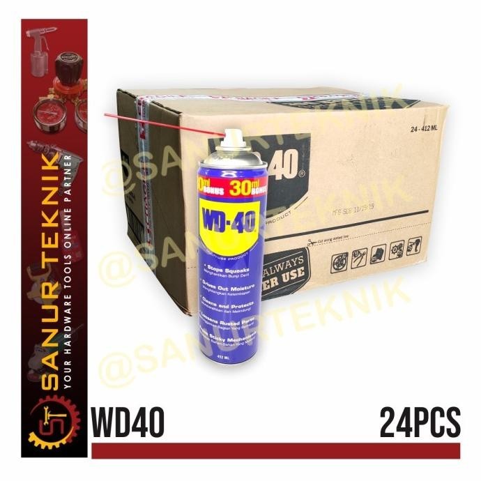 Jual Wd40 / Wd 40 Pelumas Anti Karat 412 Ml (412Ml) Harga Per Dos (24 Pcs) | Shopee Indonesia