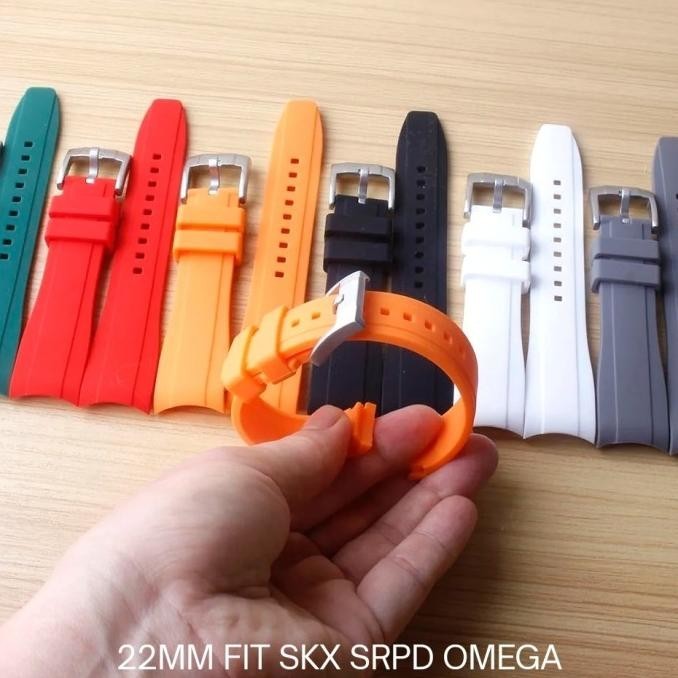 Jual Baru Strap Rubber 22Mm Universal Seiko Curve Seiko Skx Srpd Tali ...