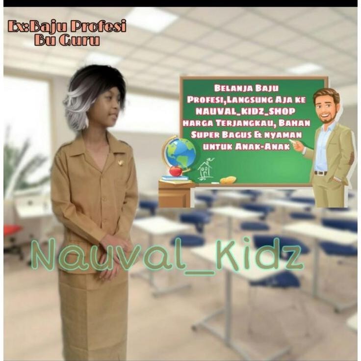 Jual 6.6 Baju Seragam Profesi Guru/Baju Asn /Baju Pns Anak | Shopee ...