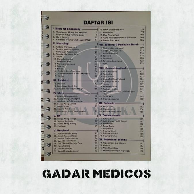 Jual Buku Gadar Duomedicos / Cito / Buku Kedaruratan Medik / Buku Emergency | Shopee Indonesia
