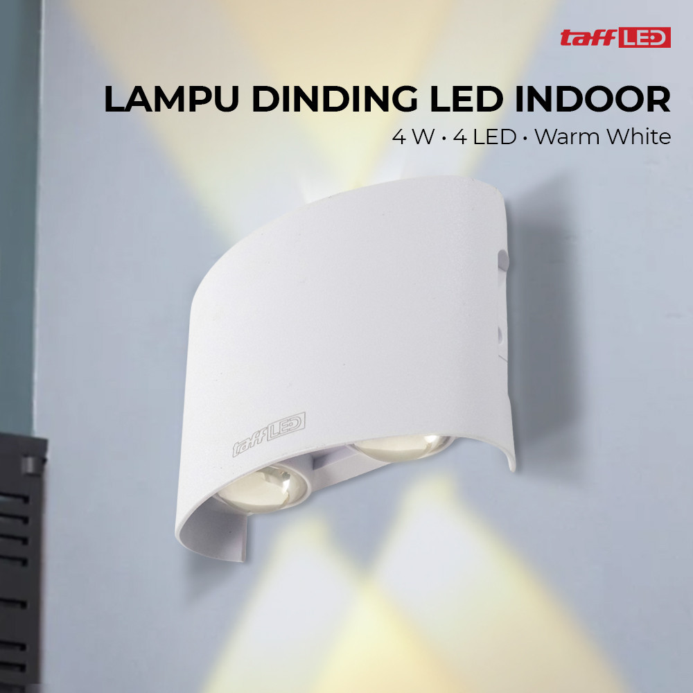 Jual Lampu Dinding LED Indoor Plastic Body 4W 4 LED Warm White - 4T ...