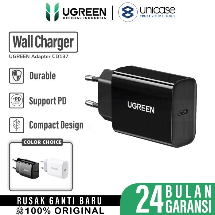 Jual Wall Charger Kepala Adaptor 20W/10W U USB Type C PD 4.0 QC ...