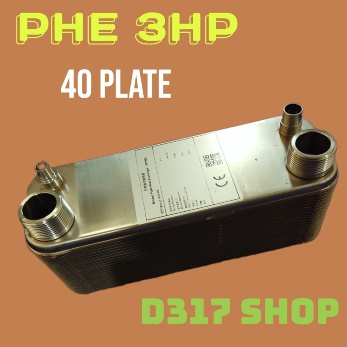 Jual PHE HEAT EXCHANGER H026 EVAPORATOR BPHE 3 HP / 3 PK 40 PLATE ...