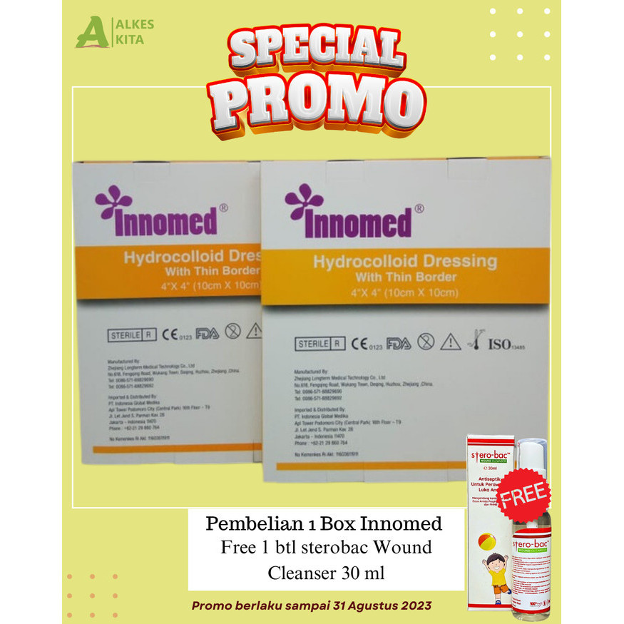 Jual Ready INNOMED Hydrocolloid Dressing (10cm X 10cm - 1box isi 10pcs ...
