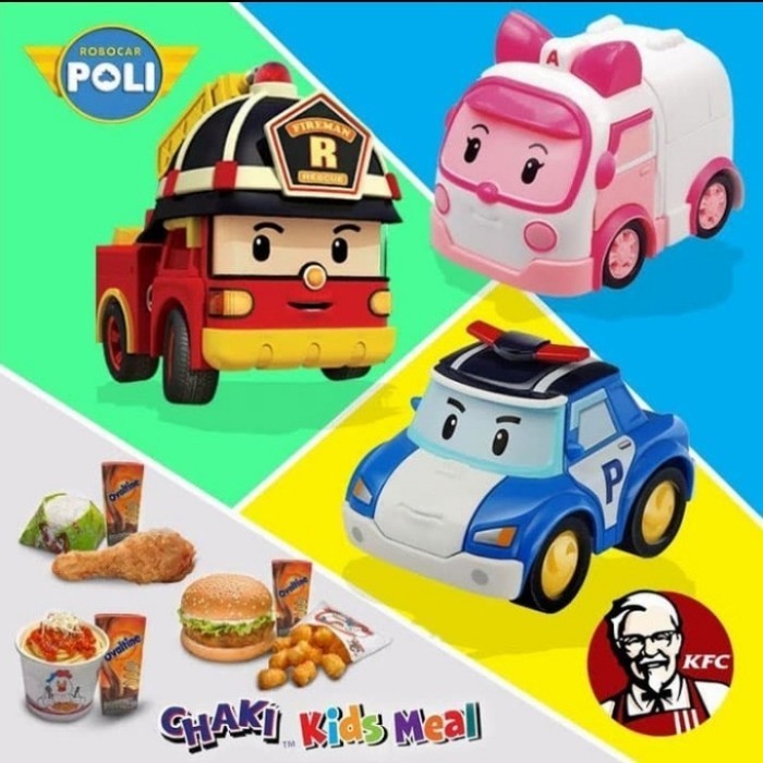 Jual [AXA] KFC Chaki Kids Meal Robocar Poli Complete Set Toys Mainan | Shopee Indonesia