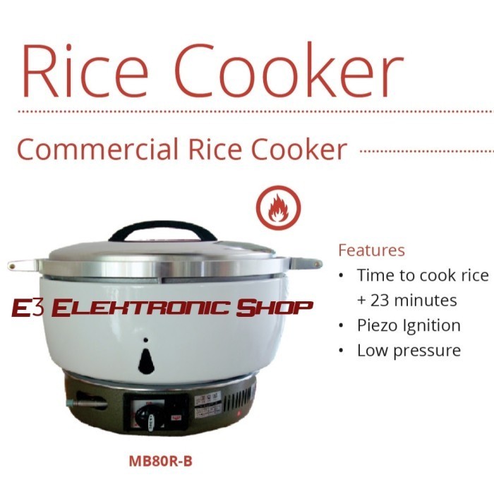 Jual Getra Mb80R-B Commercial Gas Rice Cooker 14 Liter | Shopee Indonesia