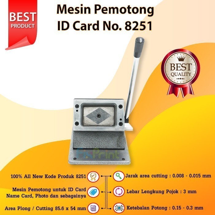 Jual Mesin Plong Pemotong Id Card Alat Potong Pvc Cutter Instant 85 ...