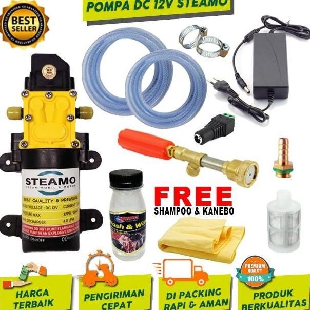 Jual Paket Pompa Dc 12V Hpc High Pressure Cleaner Alat Cuci Mobil ...